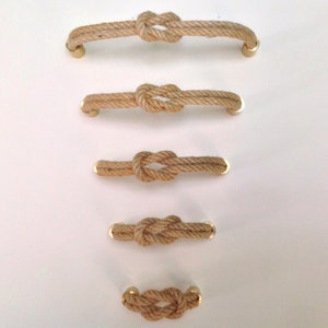 Nautical İnfinity Knot, Drawer Pulls - Brass & Rope Drawer Pulls ...