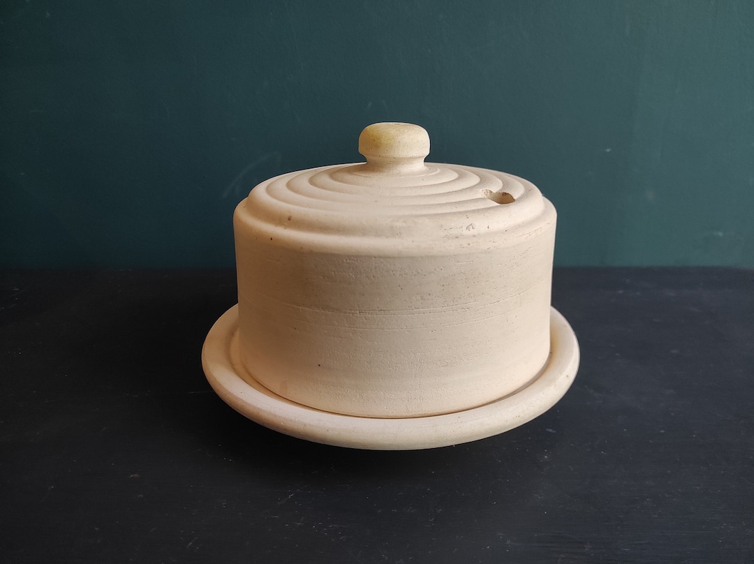 French Vintage Clay Terra Cotta Cheese Dish - Etsy