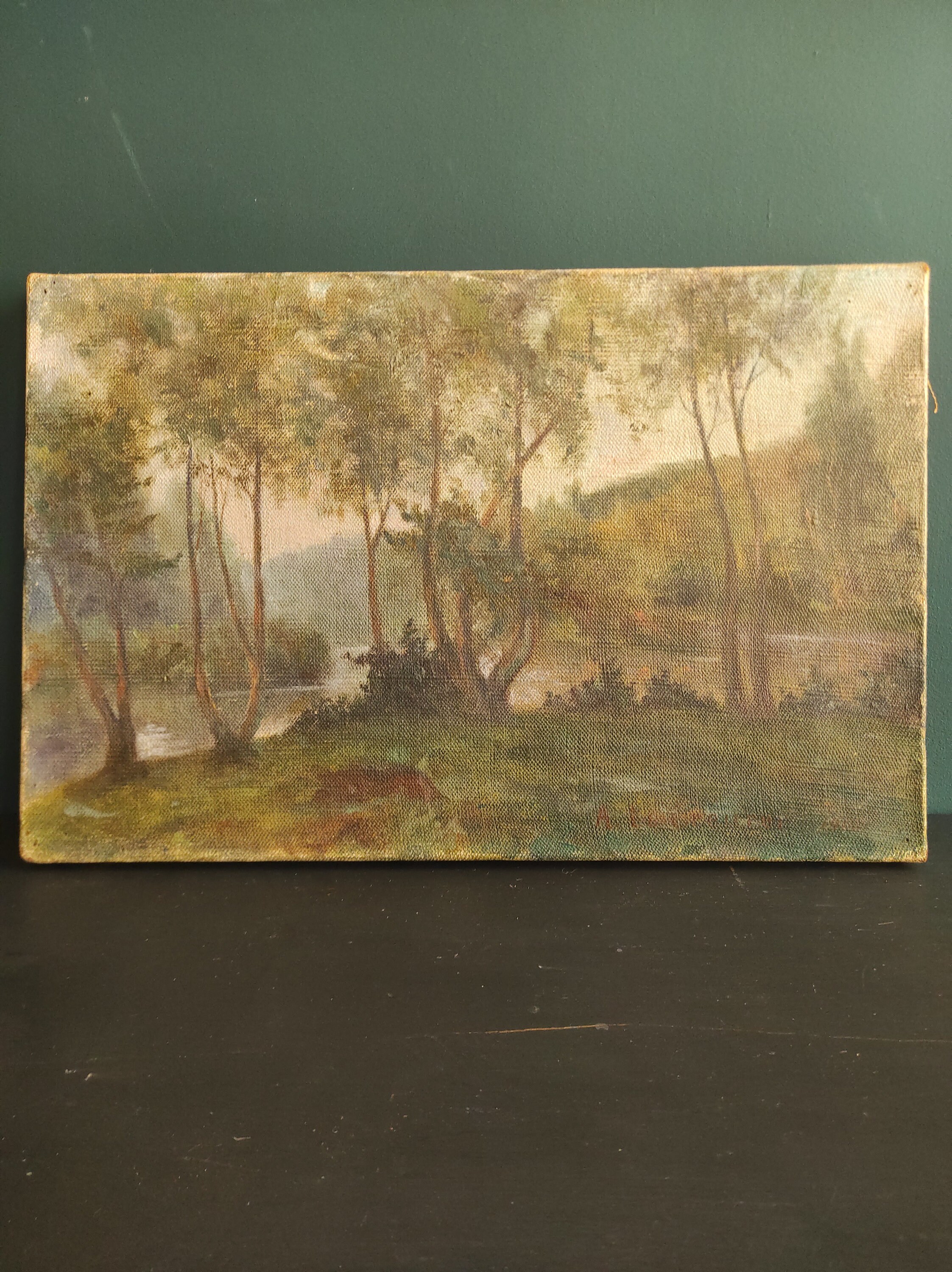 Antique French Oil Painting, Signed A. Le Creurer, 1906 - Etsy