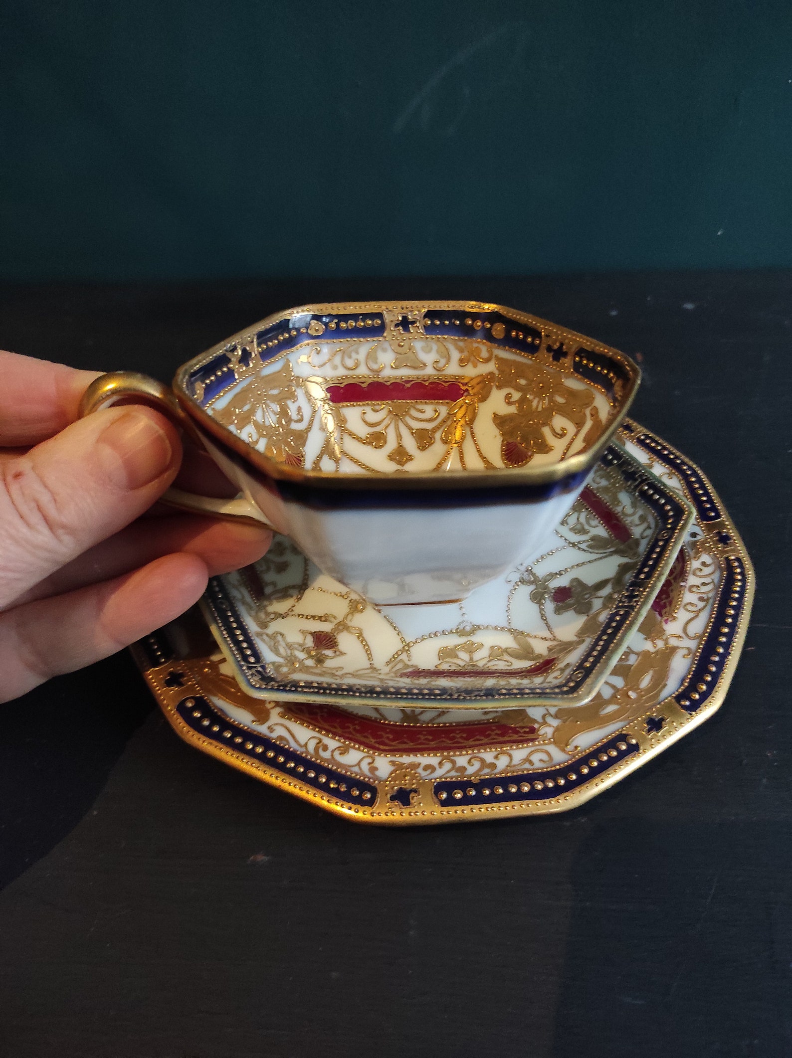 Early Rare Noritaké Tea Trio, Maruki Symbol, 1908 - Etsy