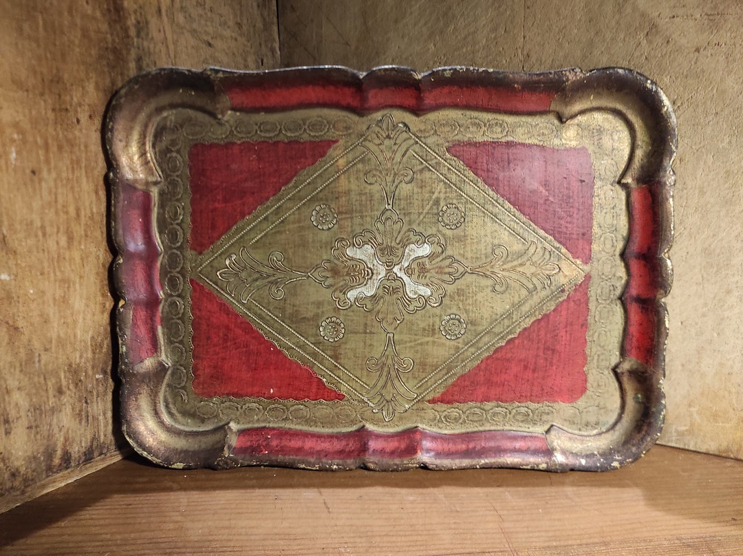Vintage Italian Paper Mache Tray - Etsy