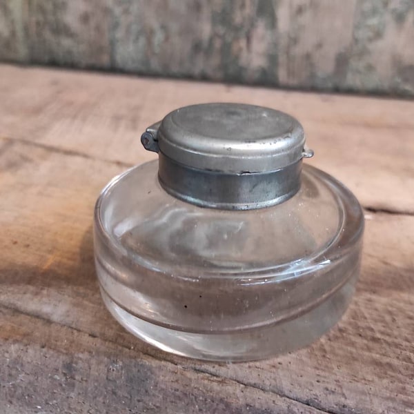 Old Glass Inkwell - Etsy