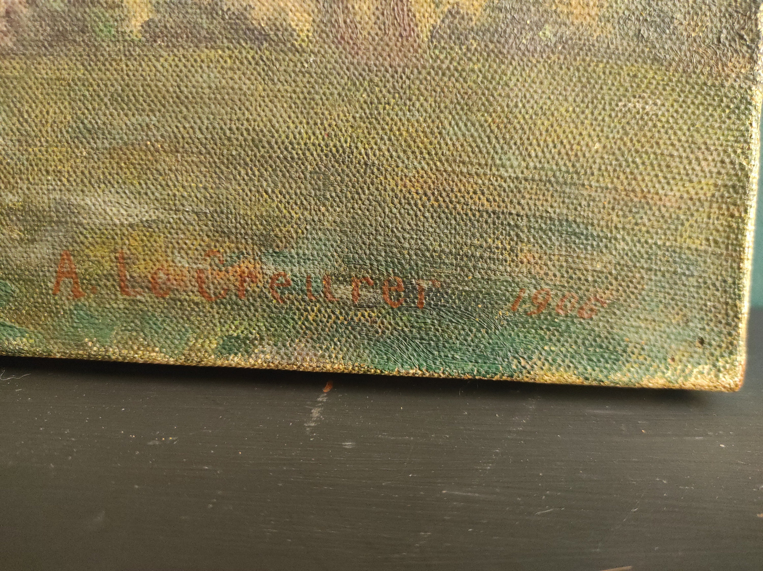 Antique French Oil Painting, Signed A. Le Creurer, 1906 - Etsy