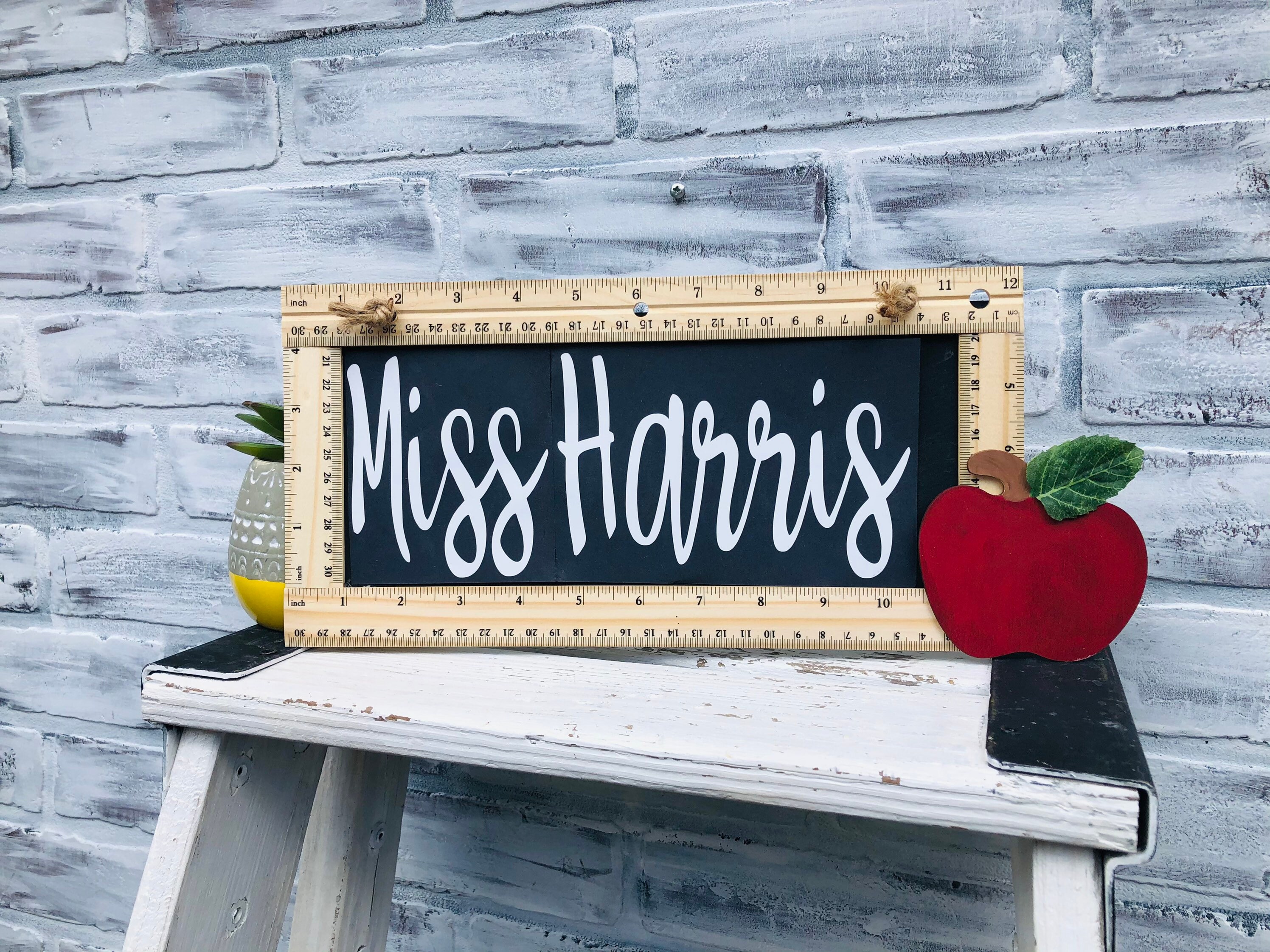 Best Teacher Sign Pencil Sign teacher Christmas Gift | Etsy