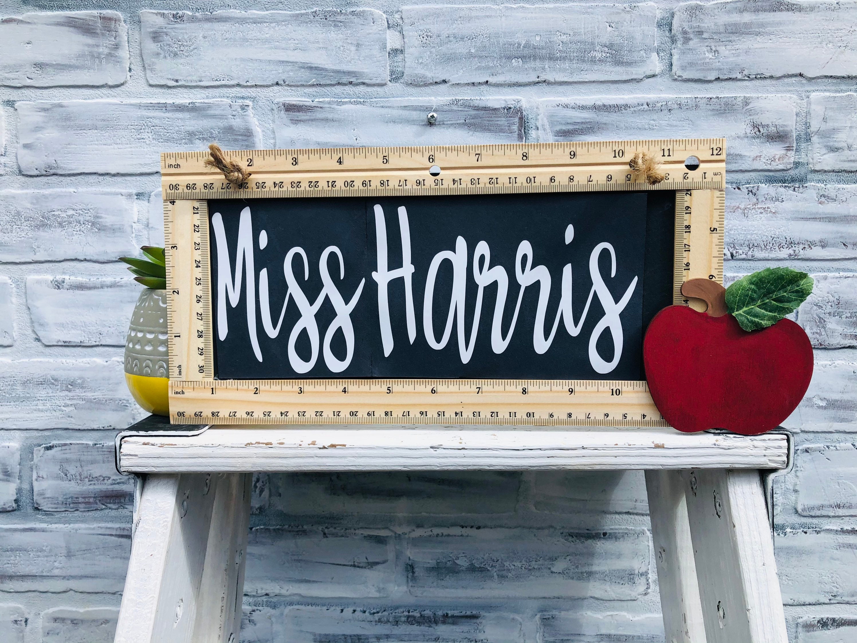 Best Teacher Sign Pencil Sign teacher Christmas Gift | Etsy