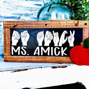 ASL Teacher Gift Sign Language Teacher Appreciation Gift - Etsy