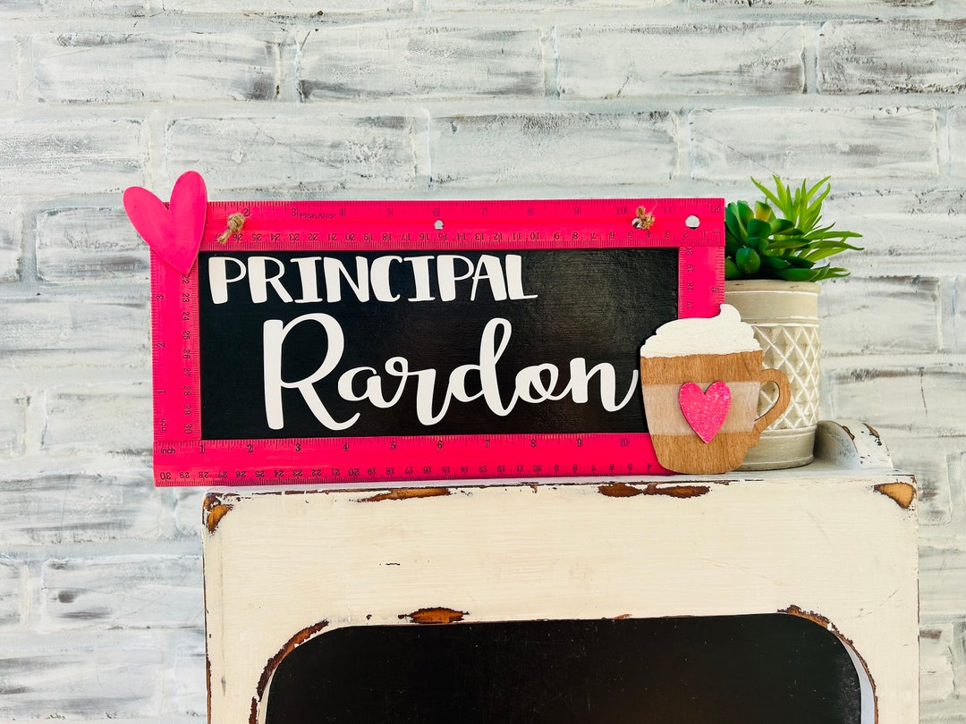 Principal Sign, Chalkboard Sign, Teacher Christmas Gift, Personalized ...