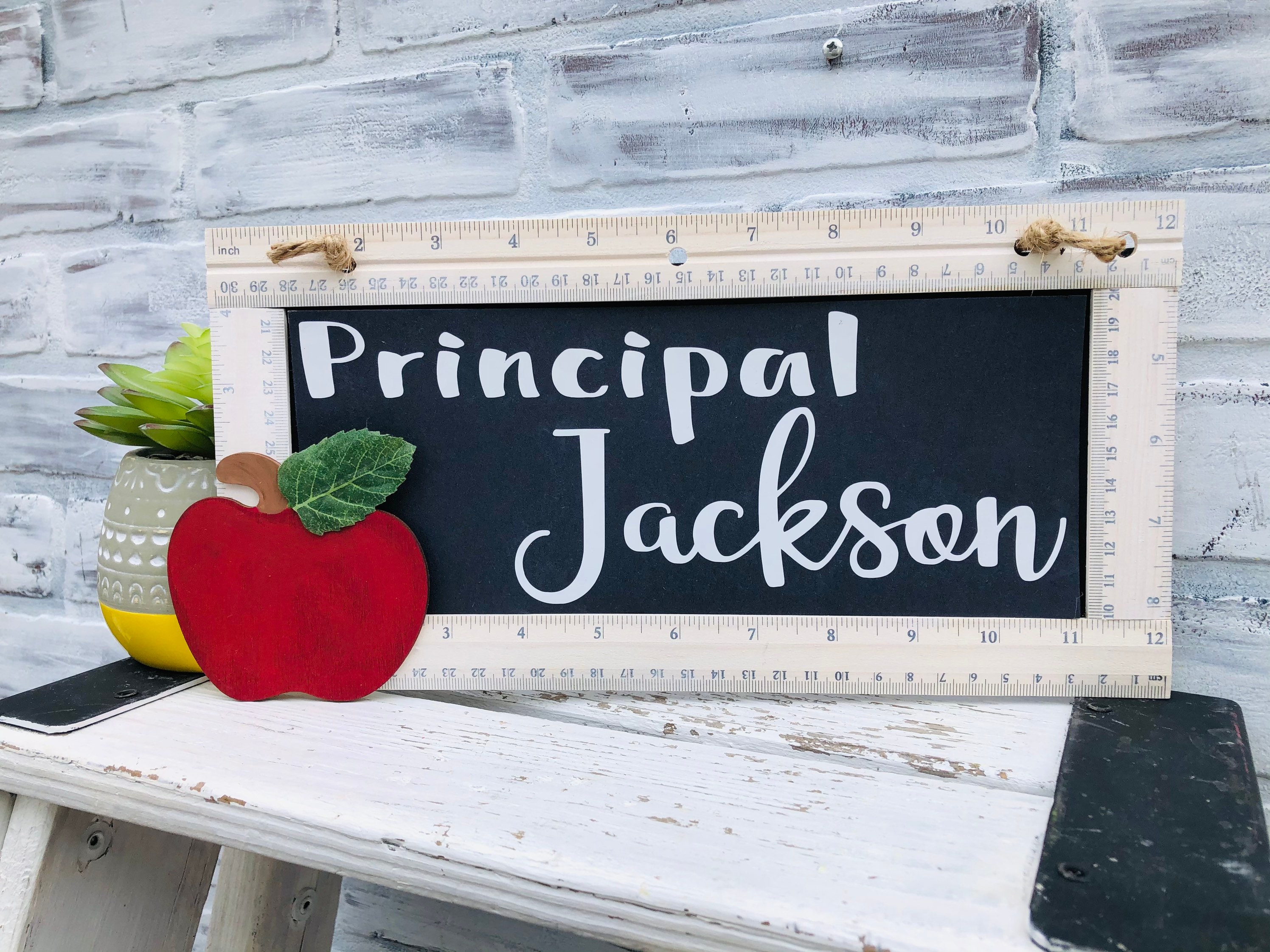 Principal Sign Chalkboard Sign Teacher Christmas Gift | Etsy