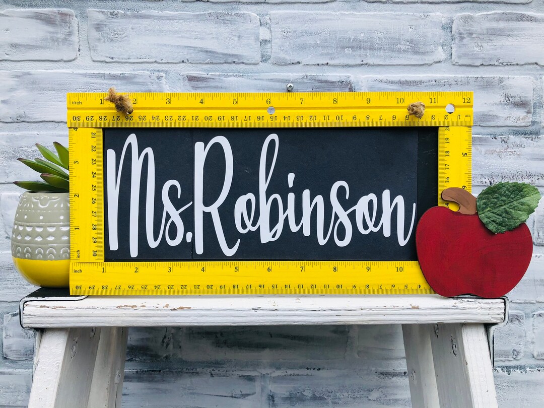 Teacher Sign, Chalkboard Sign, Teacher Christmas Gift, Personalized ...