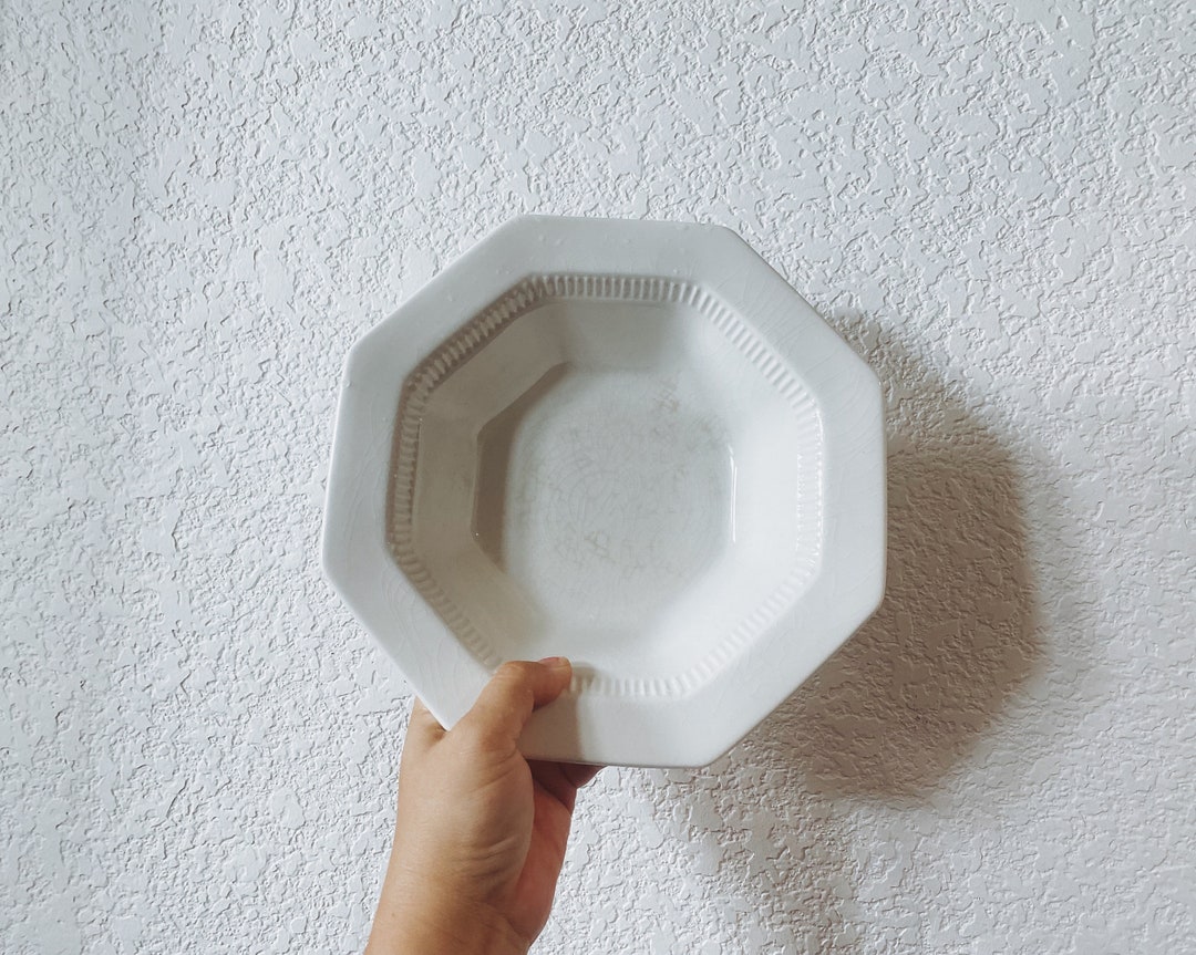 Vintage Ivory White Octagon Nikko Classic Collection Stoneware Plate or ...