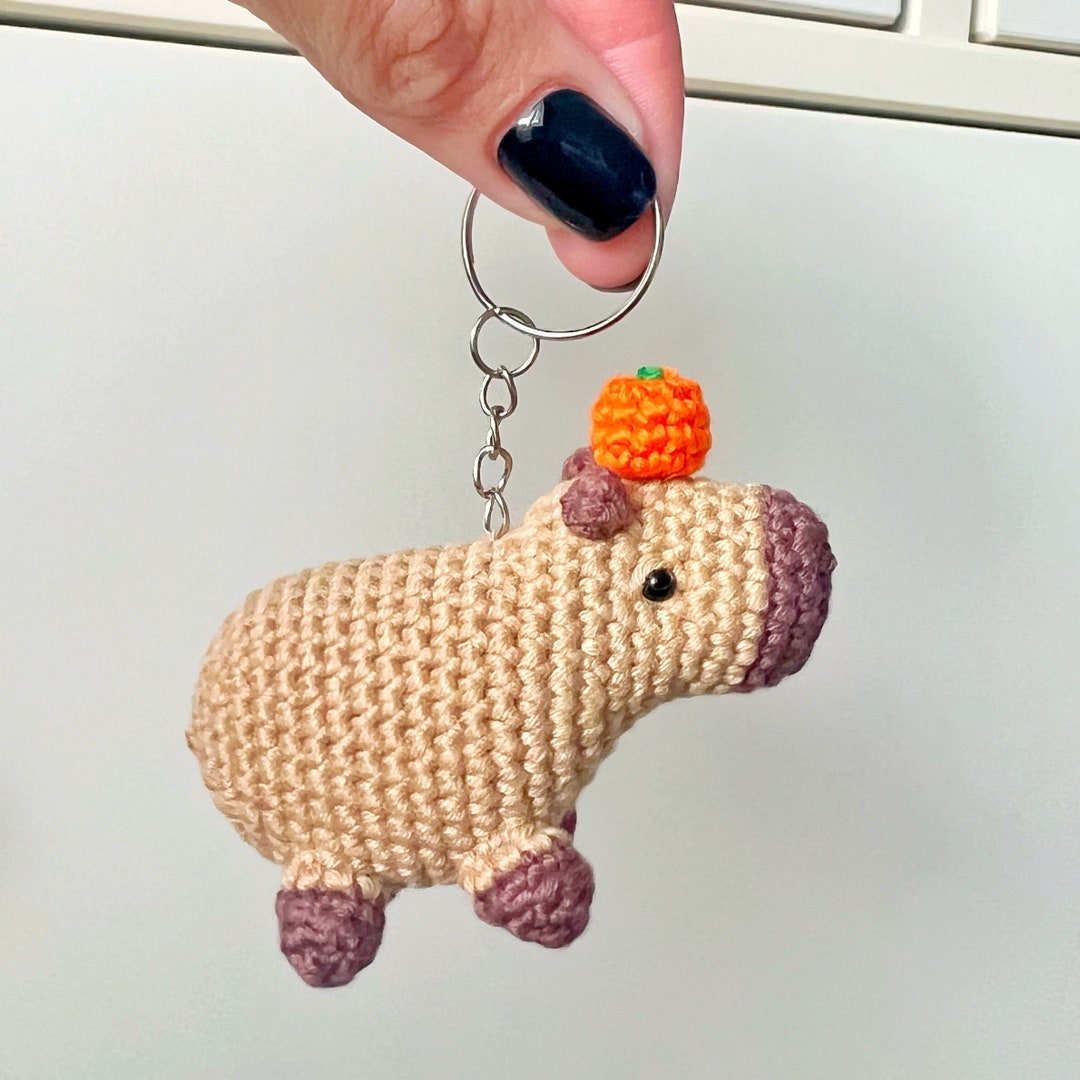 Capybara Crochet Pattern, Capybara Keychain Crochet Pattern, Rodent ...
