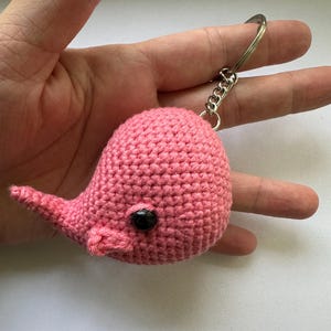 Keychain WHALE Crochet Pattern Easy Key Ring WHALE Accessory DIY ...