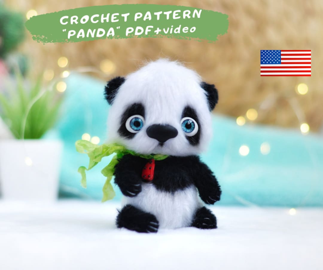 Crochet Pattern Panda Teddy Bear , Crochet Stuffed Animals Panda Gifts. - Etsy