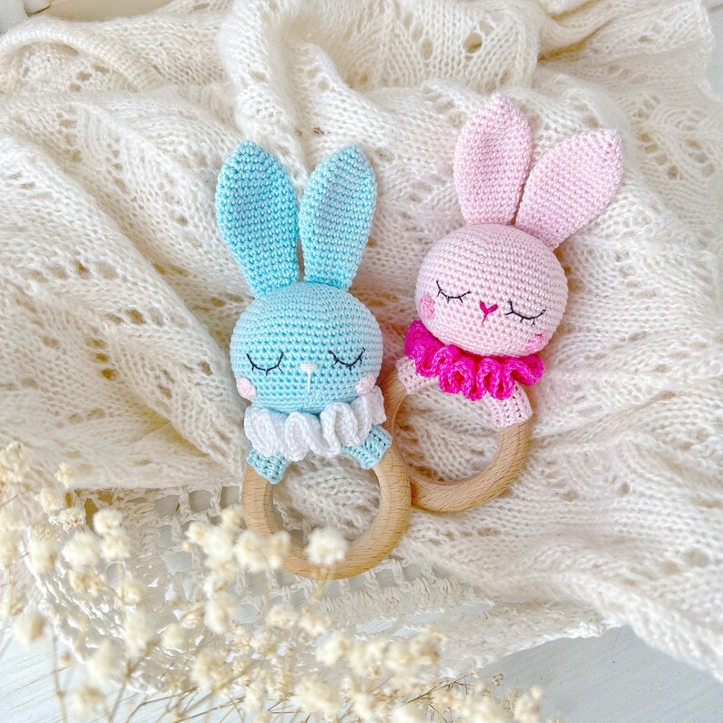 Bunny Crochet Rattle Baby Toy Pattern PDF - Etsy