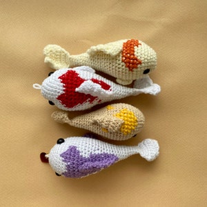 Keychain Fish Crochet Pattern Easy Koi Fish Keyring Accessory DIY ...