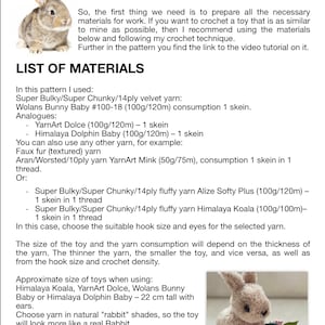 Crochet Pattern Realistic Mini Bunny Rabbit Amigurumi English PDF ...