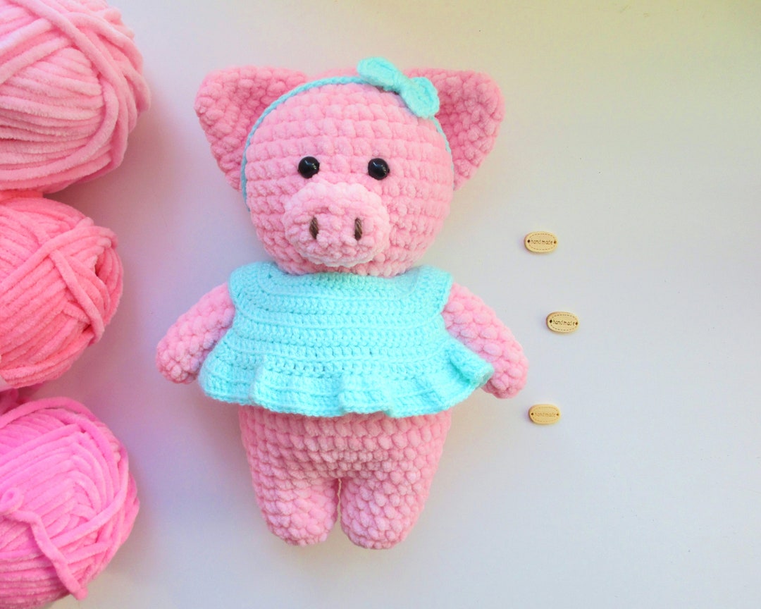 CROCHET Pig Pattern, Amigurumi Crochet Pig Pattern, Valentine’s Day Toy ...