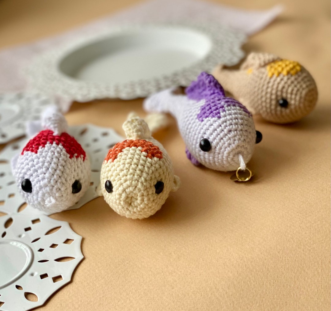 Keychain Fish Crochet Pattern Easy Koi Fish Keyring Accessory DIY ...