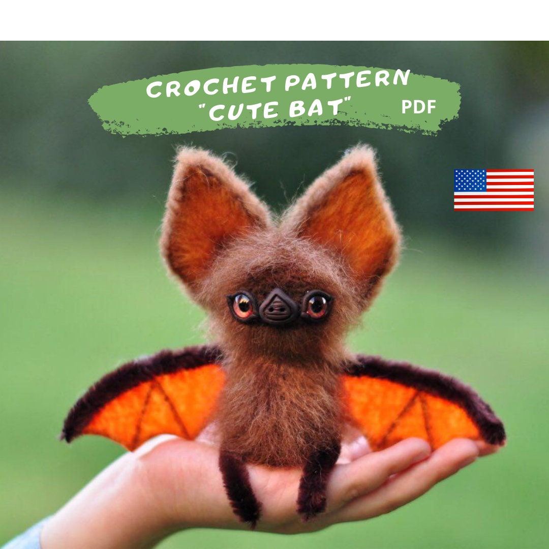Amigurumi Pattern, Pattern Crochet Bat, Plush Bat, Crochet Bat Pdf How ...