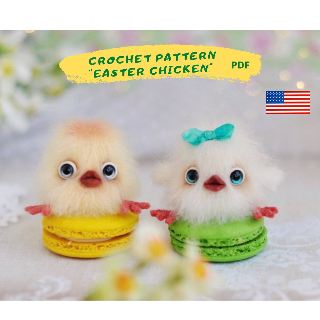 Crochet PATTERN Easter Chicken, Crochet Easter Décor, Amigurumi Pattern ...
