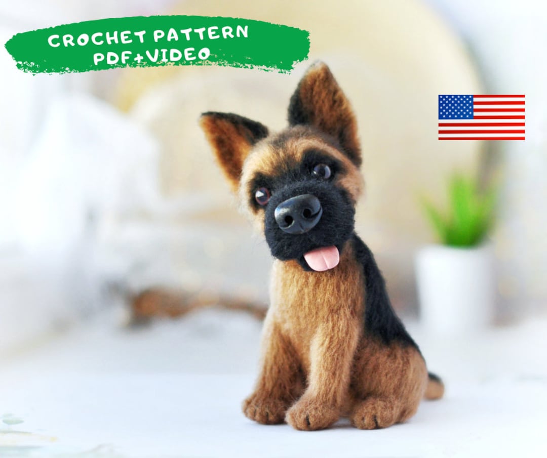 Crochet Pattern German Shepherd, Dog Crochet Pattern, Puppy Crochet ...