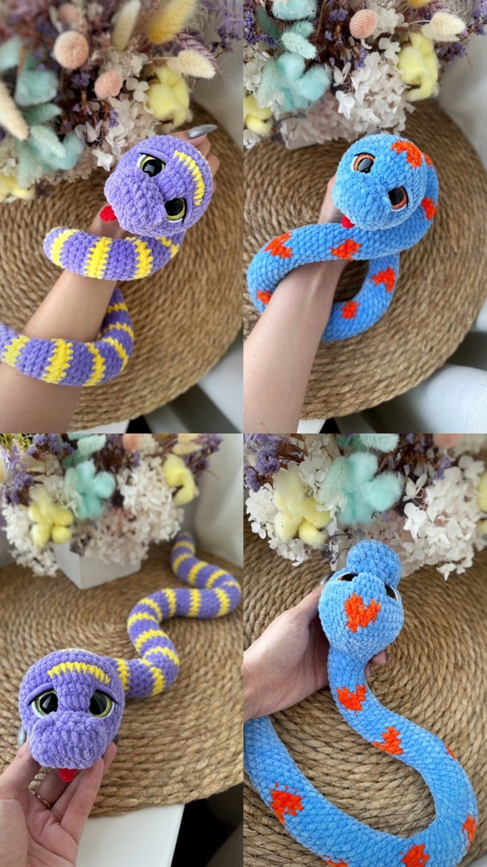 Crochet Pattern Snakes - Etsy
