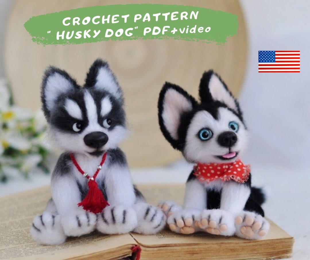 Husky Crochet Pattern, Crochet Siberian Husky Pattern, Crochet Dog ...