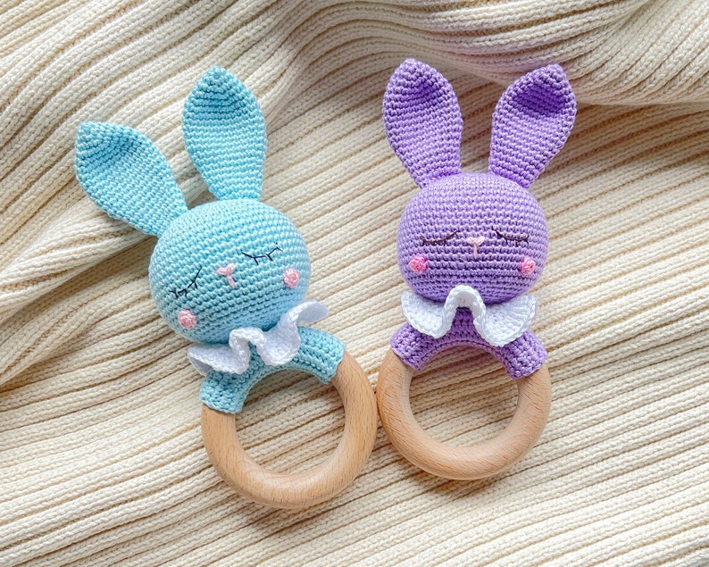 Bunny Crochet Rattle Baby Toy Pattern PDF - Etsy