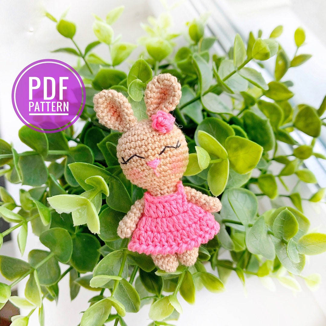 Bunny Brooch Crochet Pattern Easter Rabbit Brooch Tutorial Etsy