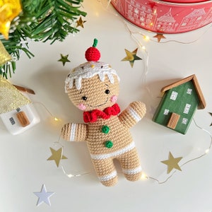 Gingerbread Man Crochet Pattern, Christmas Gingerbread Amigurumi ...