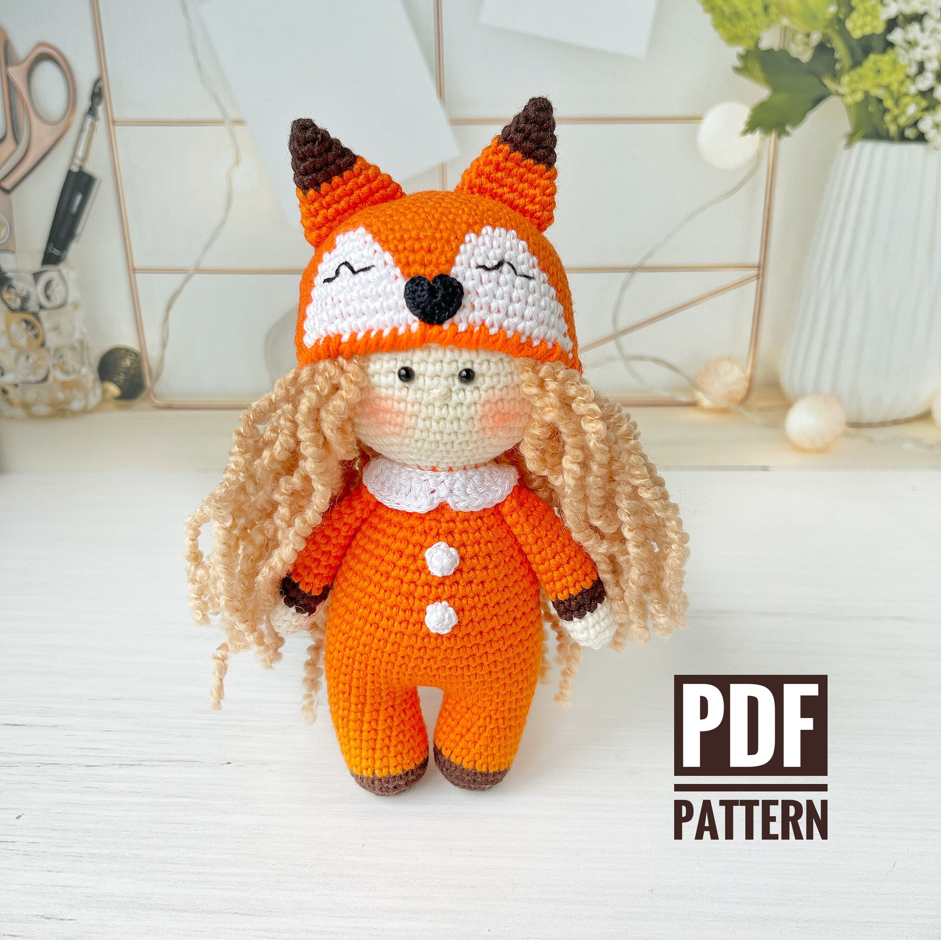 Crochet Doll Pattern Amigurumi Doll Pattern Fox Doll Pattern - Etsy