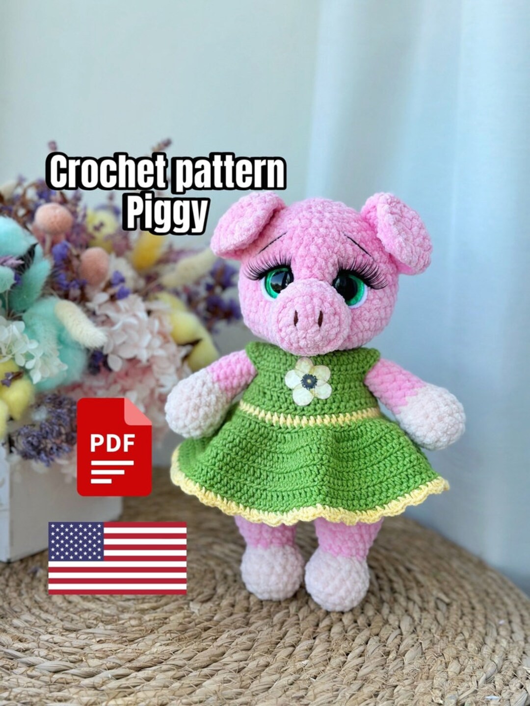 Crochet Pattern Piggy - Etsy