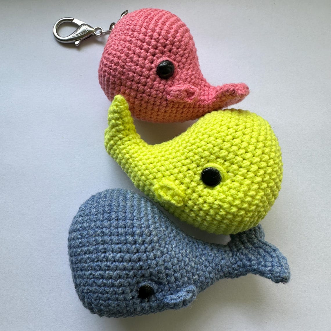 Keychain WHALE Crochet Pattern Easy Key Ring WHALE Accessory DIY ...
