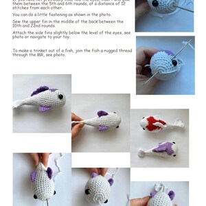 Keychain Fish Crochet Pattern Easy Koi Fish Keyring Accessory DIY ...