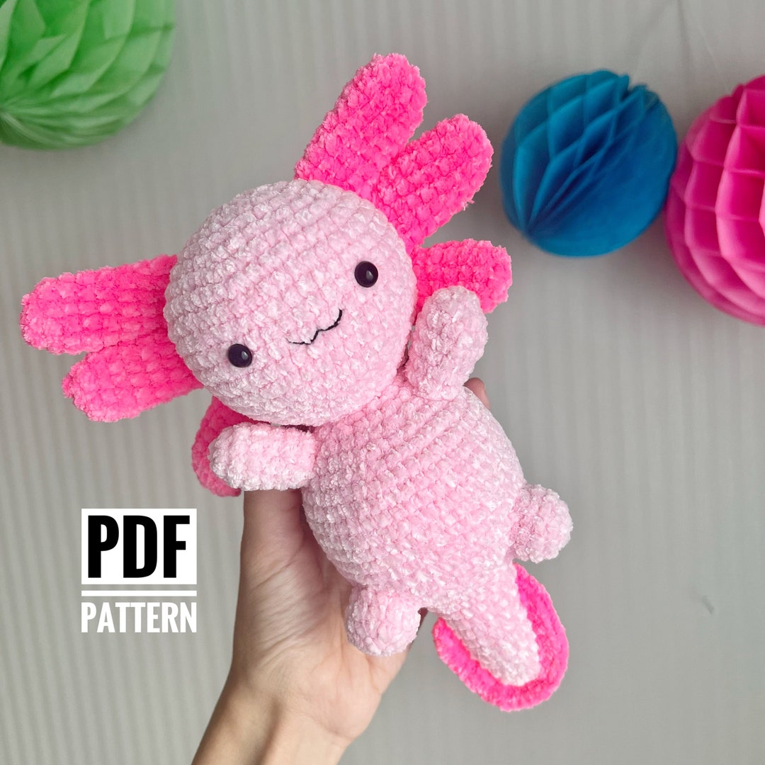 Axolotl Crochet Pattern Amigurumi Axolotl Axolotl Plush Toy - Etsy