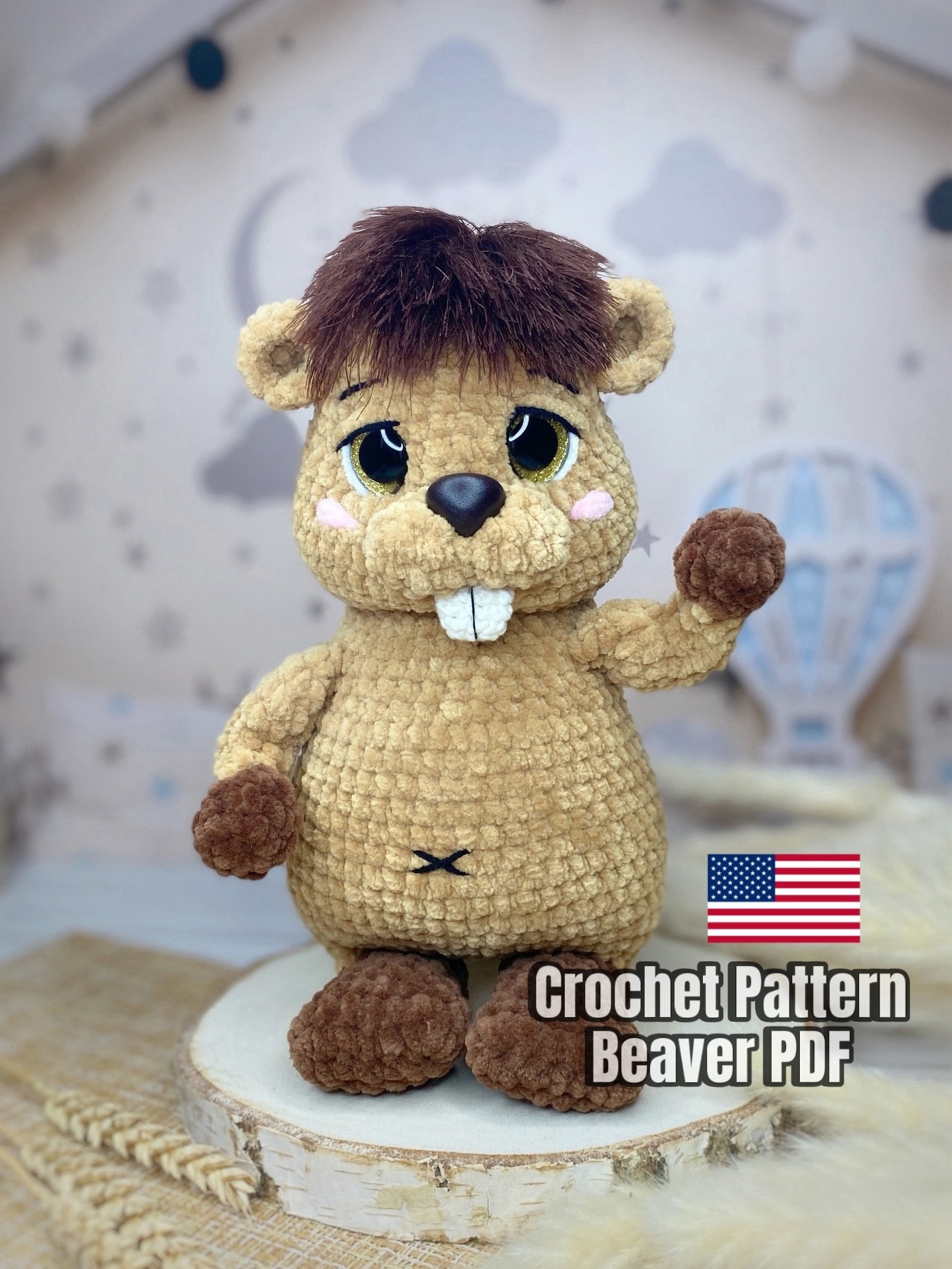 Crochet Pattern Beaver - Etsy