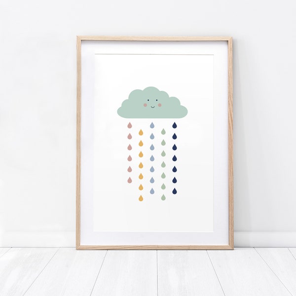 Rain Drop Print - Etsy