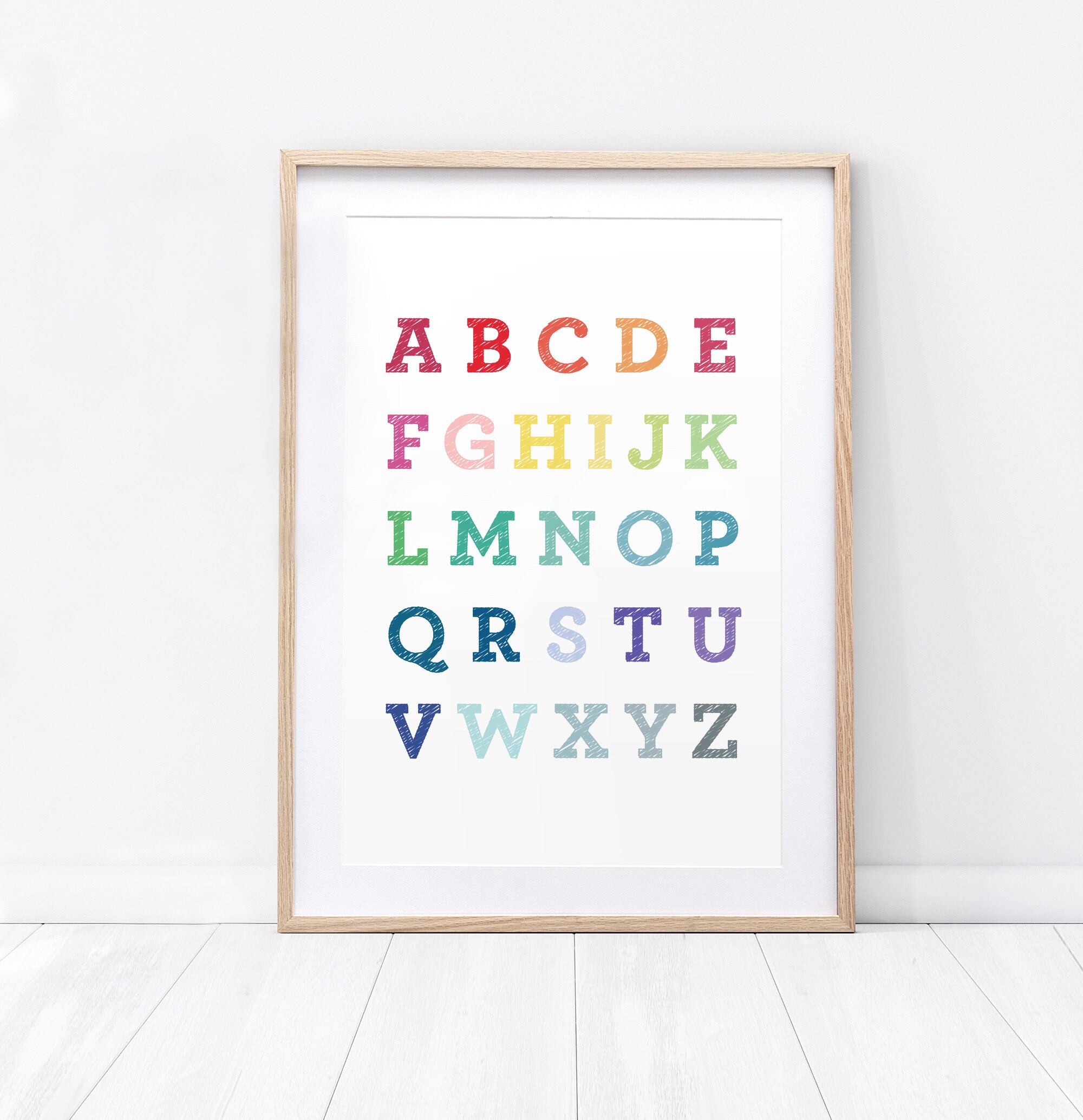 Alphabet Numbers and Colours Art Print Art Print Nursery Art - Etsy