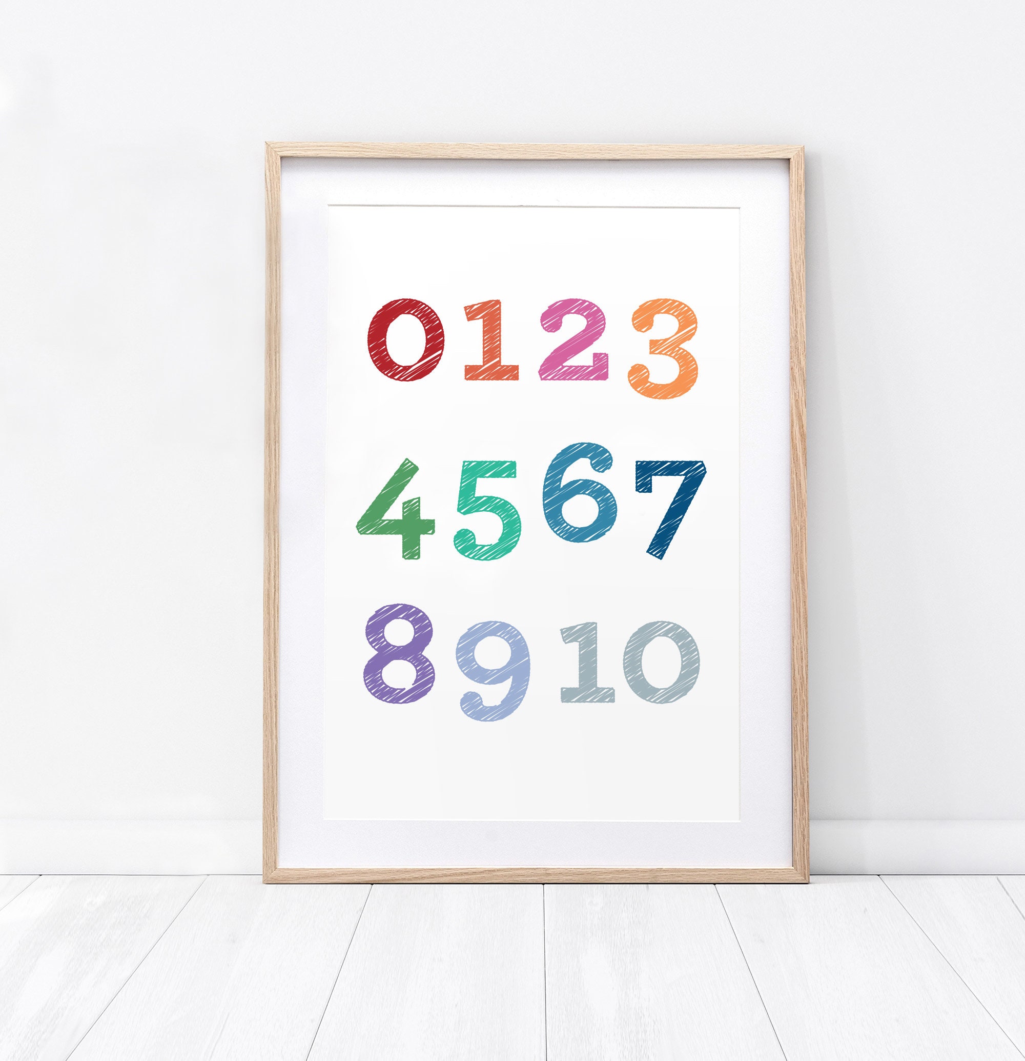Alphabet Numbers and Colours Art Print Art Print Nursery Art - Etsy