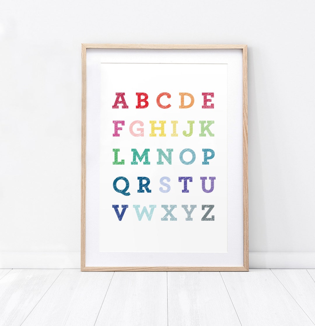 Alphabet Art Print Art Print Nursery Art Print Alphabet - Etsy