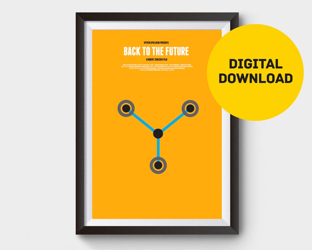 Back to the Future Flux Poster Digital Download, Movie Poster, Clock ...