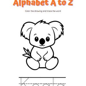 Alphabet and Number Tracing Book | Animal Trace & Color Pages | ABC 123 ...