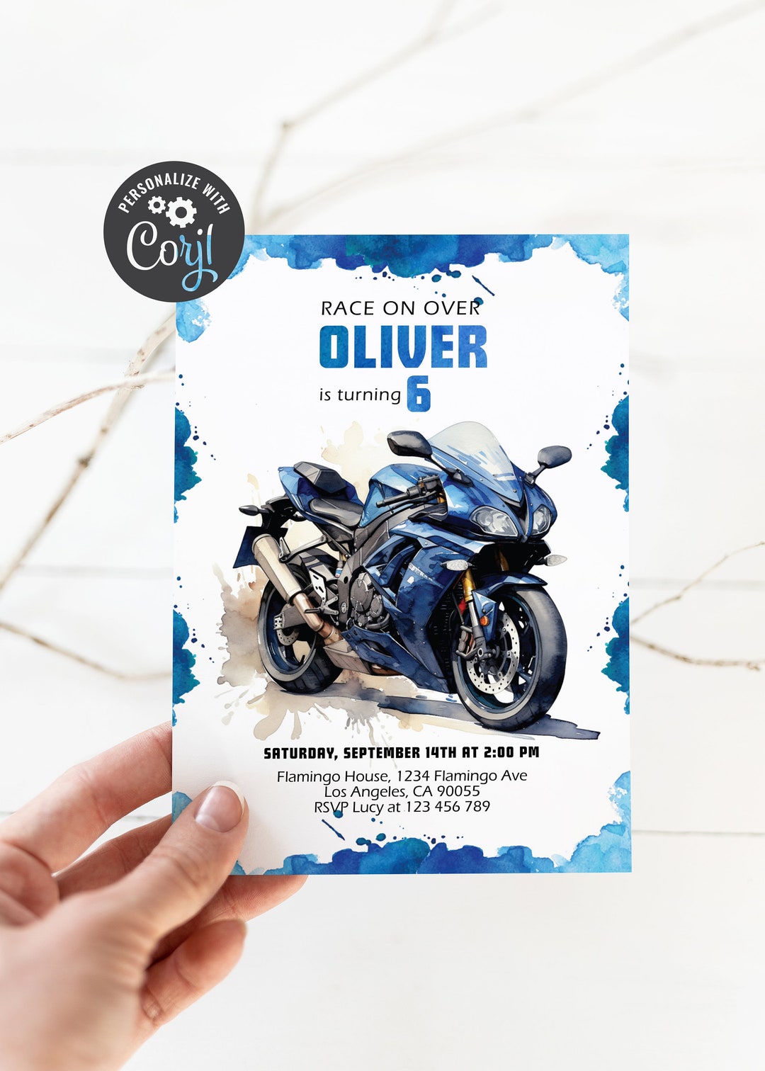 Editable Dirt Bike Invitation, Motocross Birthday Invitation, Ride on ...