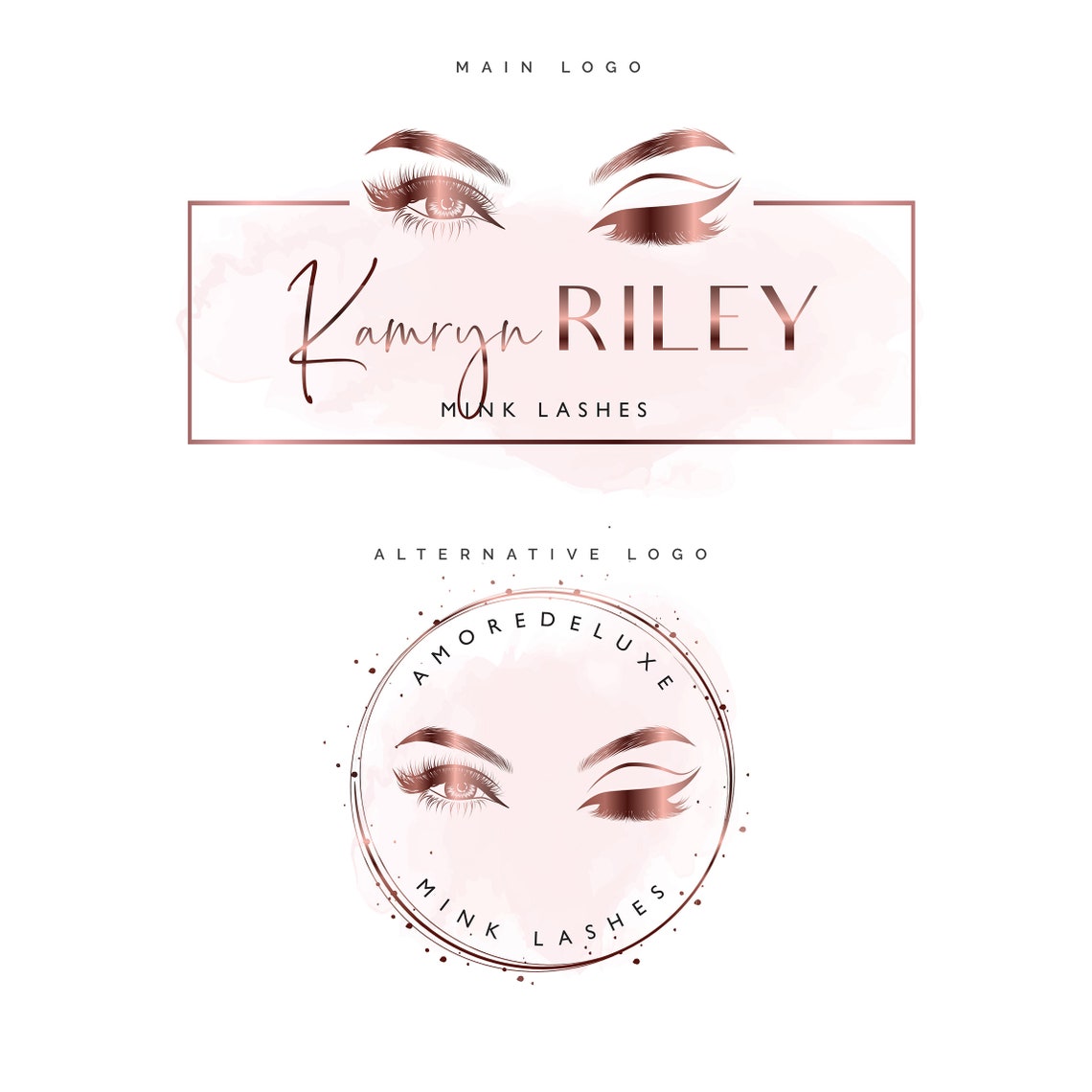 Editable Lash Logo Design Lash Logo Eyelash Logo Design - Etsy