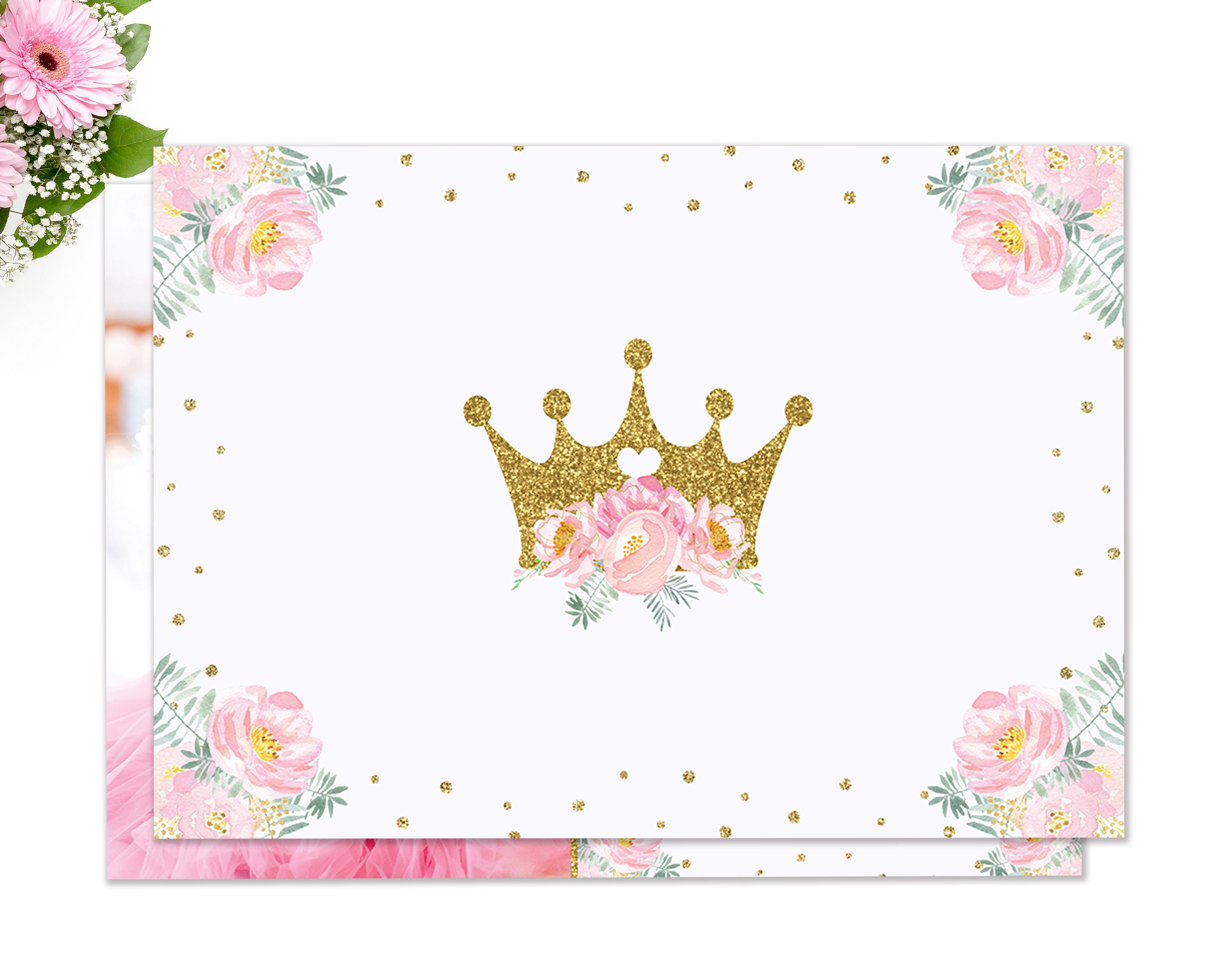 Editable Crown Birthday Invitation Princess Birthday Invite | Etsy