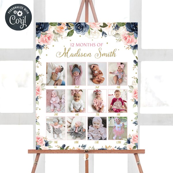 Navy and Blush - Etsy