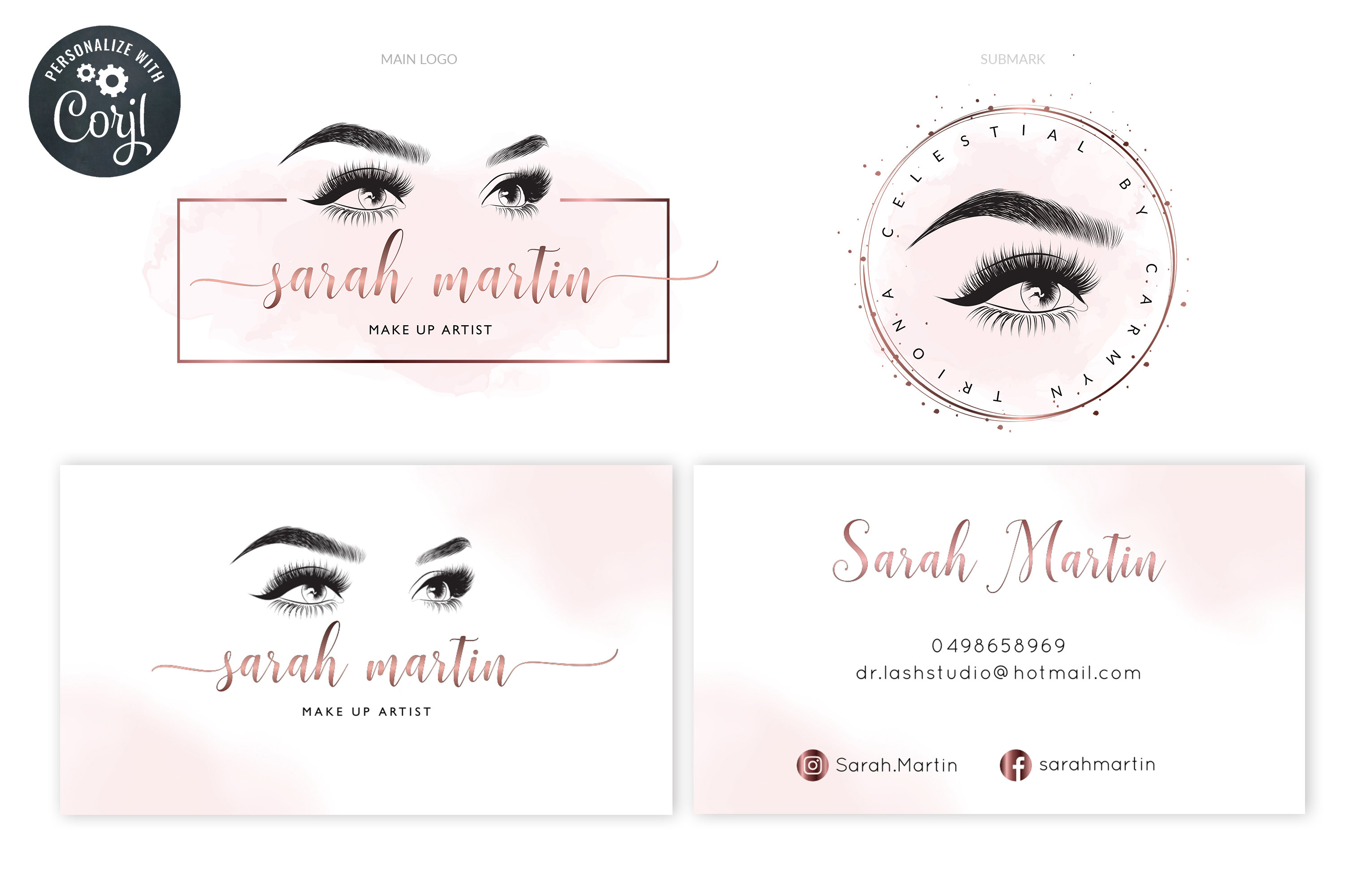DIY Lash Logo Design Lash Extensions Logo Beauty Salon Logo | Etsy
