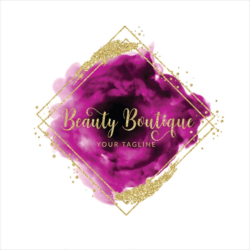 Pink and Gold Logo - Etsy