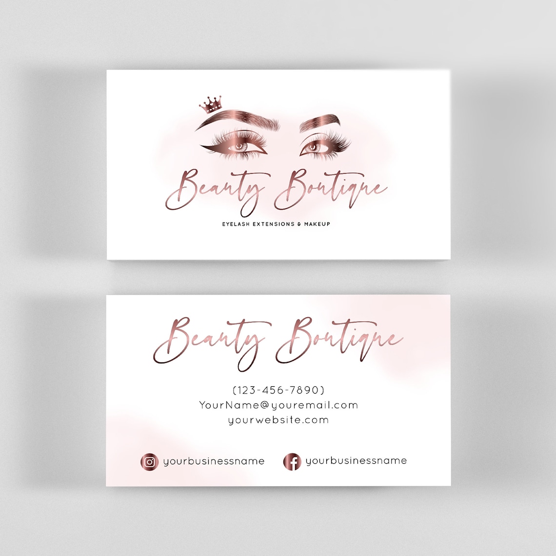 Editable Lash Business Card DIY Business Card Printable Lash - Etsy