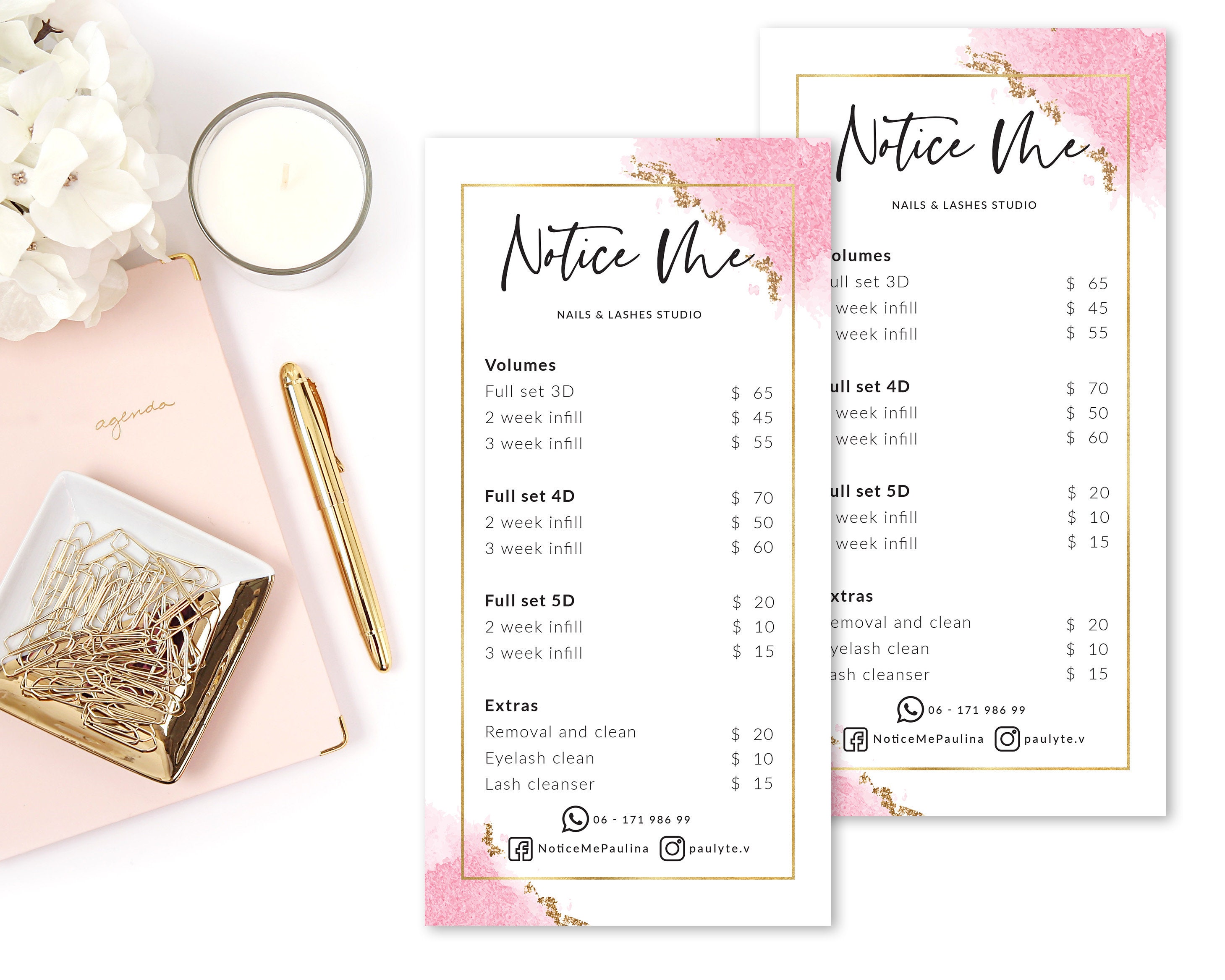 Editable Pink and Gold Logo Makeup Logo Design Lash Logo - Etsy